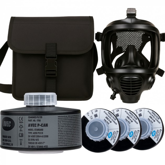 AVEC- BEREDSKAPS-GASSMASKE SETT FOR SIVILE OG PROF. -CBRN- Art:15032 ...